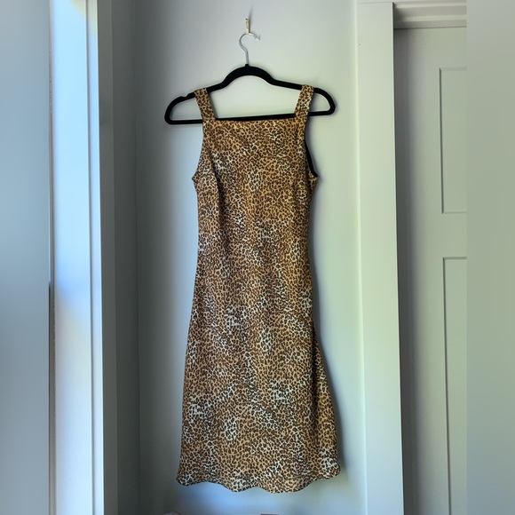 Vintage | Dresses | Vintage 9s Animal Print Midi Dress | Poshmark
